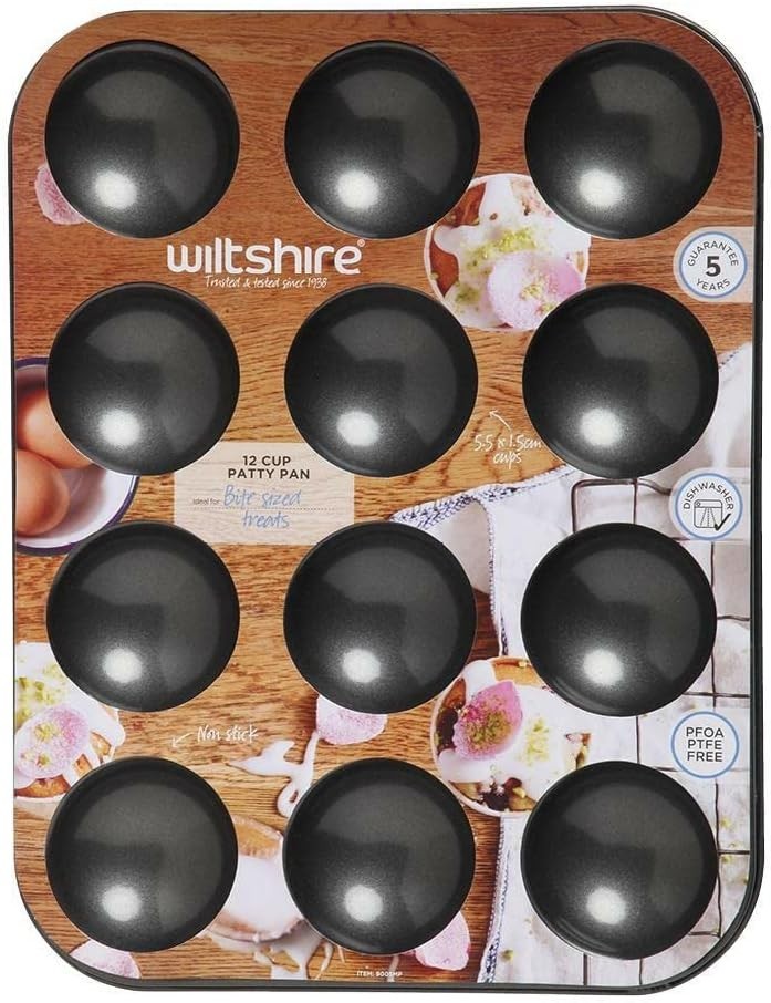 NEW WILTSHIRE NON STICK 12 CUP PATTY PAN High Tea Cake Tart Tray Non ...