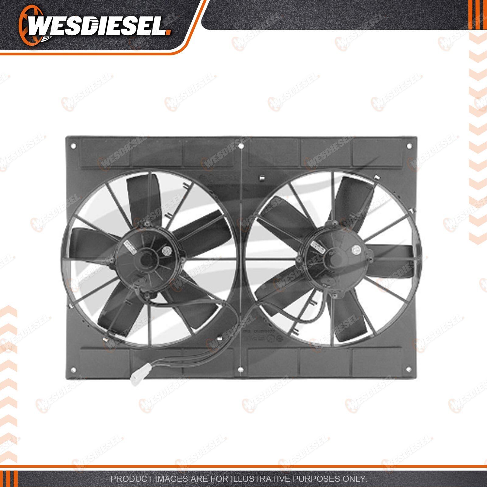 Spal Brand Universal 12V Twin 11" Dual Fan - Puller 29.8Amps 360W | eBay