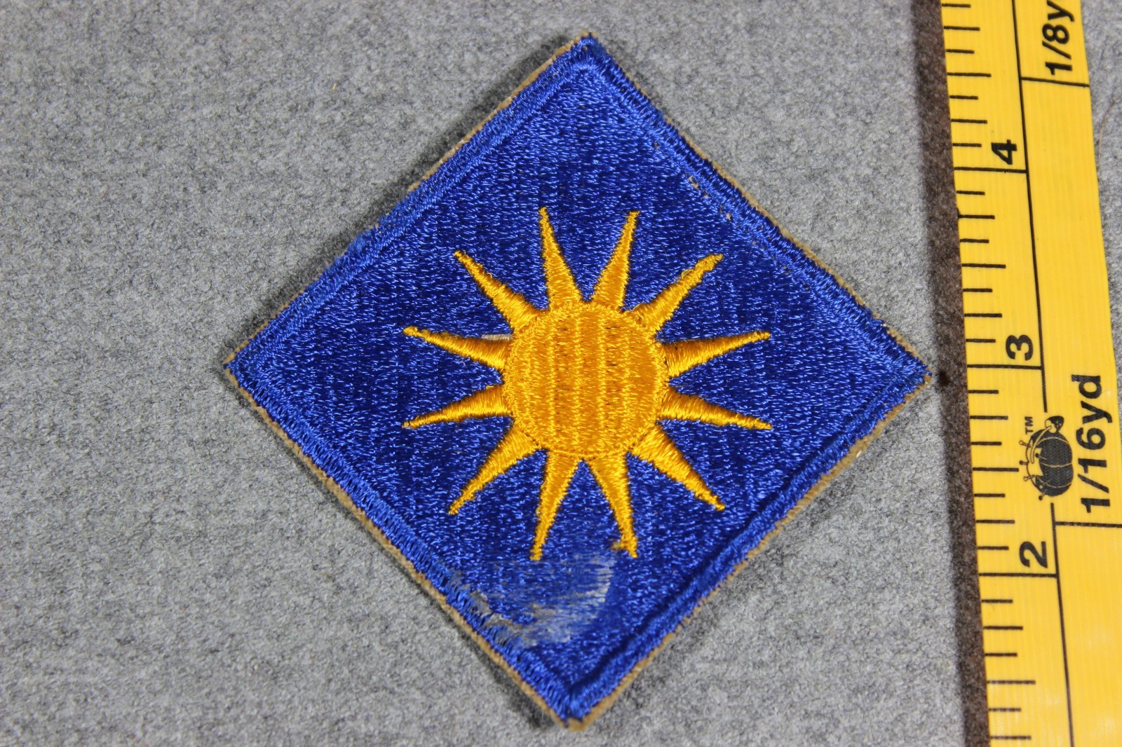 US WW2 Army 40th Infantry Division Sunshine Cut Edge Snowy Back Patch ...