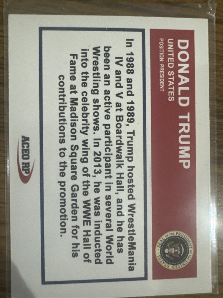 Donald Trump President 45 F-FACE PARODY Baseball Card | eBay