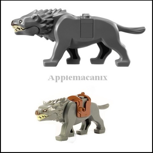 LEGO Hobbit 79002 Gray Warg Attack of the Wargs Grey Minifigure/Saddle ...