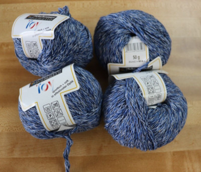 HTF 4 Balls Schachenmayr Nomotta TOY Yarn #53 Aqua Moul 66 yds ea ...