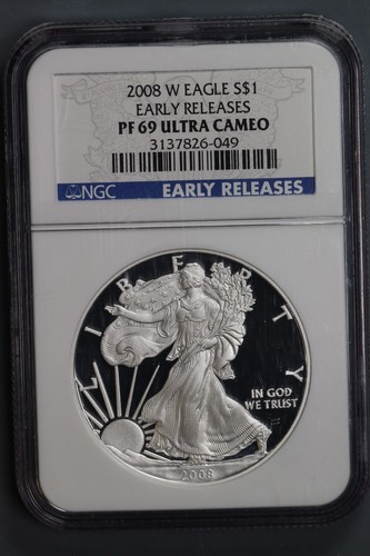 2008-W $1 Silver American Eagle PROOF NGC PF69 UCAM CAMEO ER EARLY RELEASES | eBay