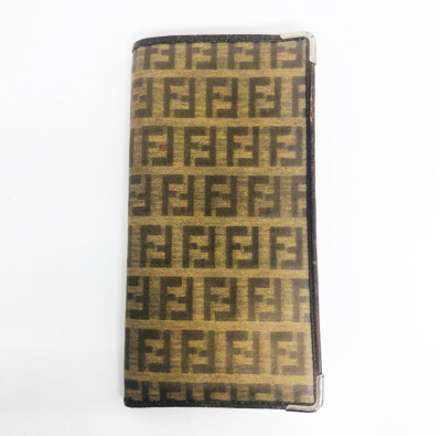 Vintage FENDI Brown Double F Canvas Pocket Pal Diary Planner 2015 Note ...