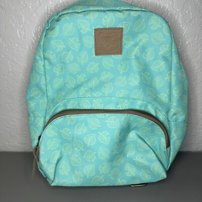 Animal Crossing New Horizons Nintendo Switch Mini Backpack Teal Leaves ...