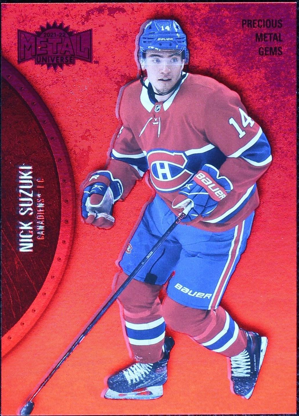 2021-22 Skybox Metal Universe - Nick Suzuki #12 Precious Metal Gems Red ...