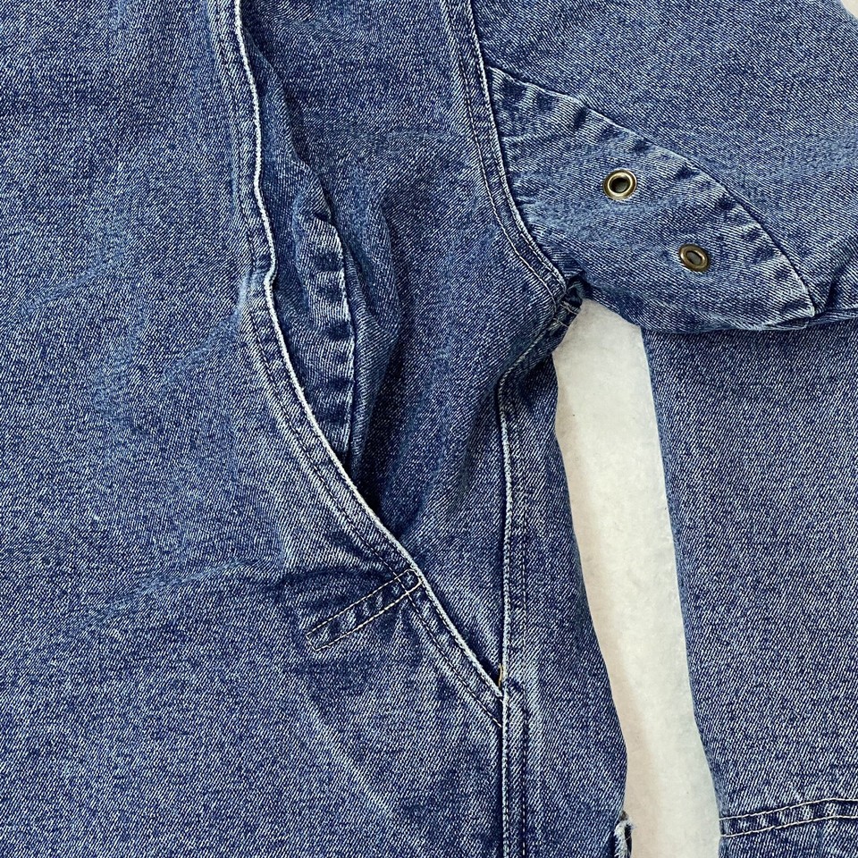 Moose Creek Sz Medium Flannel Lined Denim Farm Ranch Chore Jacket Large ...