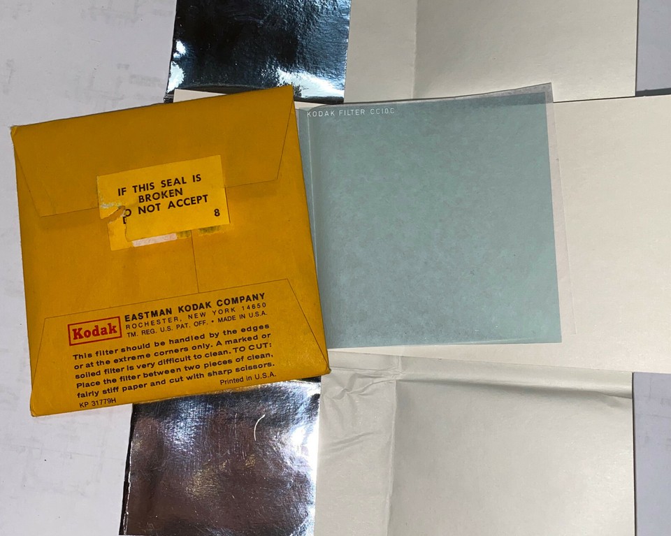 KODAK COLOR COMPENSATING GELATIN FILTER NO. CC10C 5" or 125mm Square ...