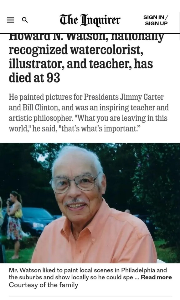 Howard Watson Philadelphia Watercolor Scene | eBay