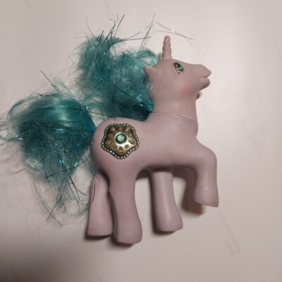 My Little Pony G1 Princess Sparkle Unicorn Pony Blue Hair Hasbro 1987 ...