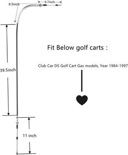 Golf Cart Transmission Shift Forward Reverse Cable For Club Car DS ...