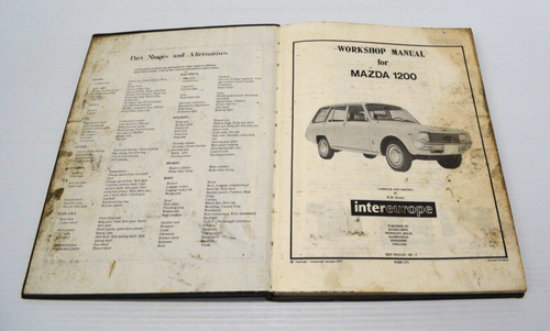 Mazda 1200 Workshop Service and Repair Manual Vintage InterEurope ...