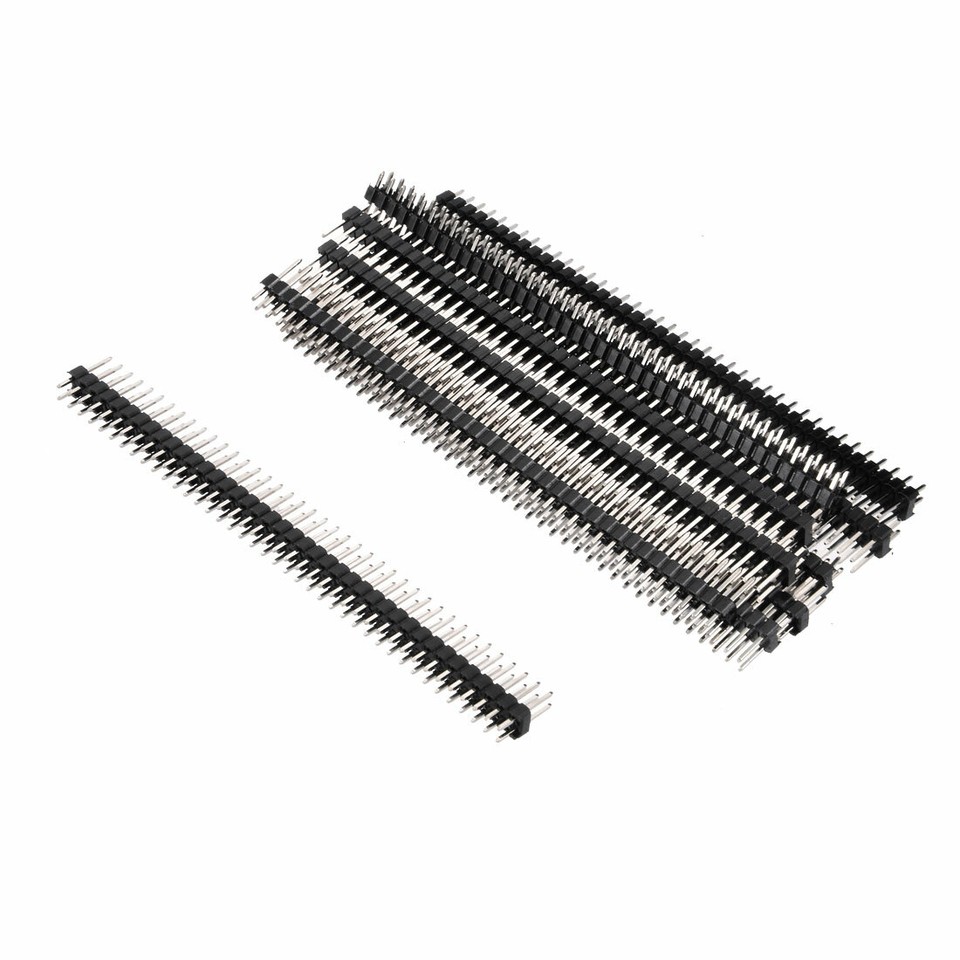 10Pcs 2.54mm Pitch 40-Pin 11mm Length 2 Row Straight Connector Pin ...