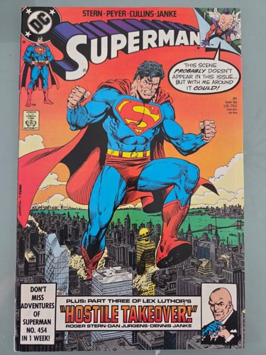 SUPERMAN #31 (1989) DC COMICS ROGER STERN! TOM PEYER! DAN JURGANS! LEX ...