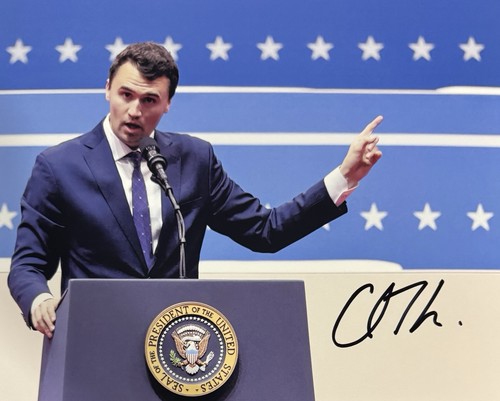 Charlie Kirk Autographed/Signed 8 x 10 Photo w/COA | eBay