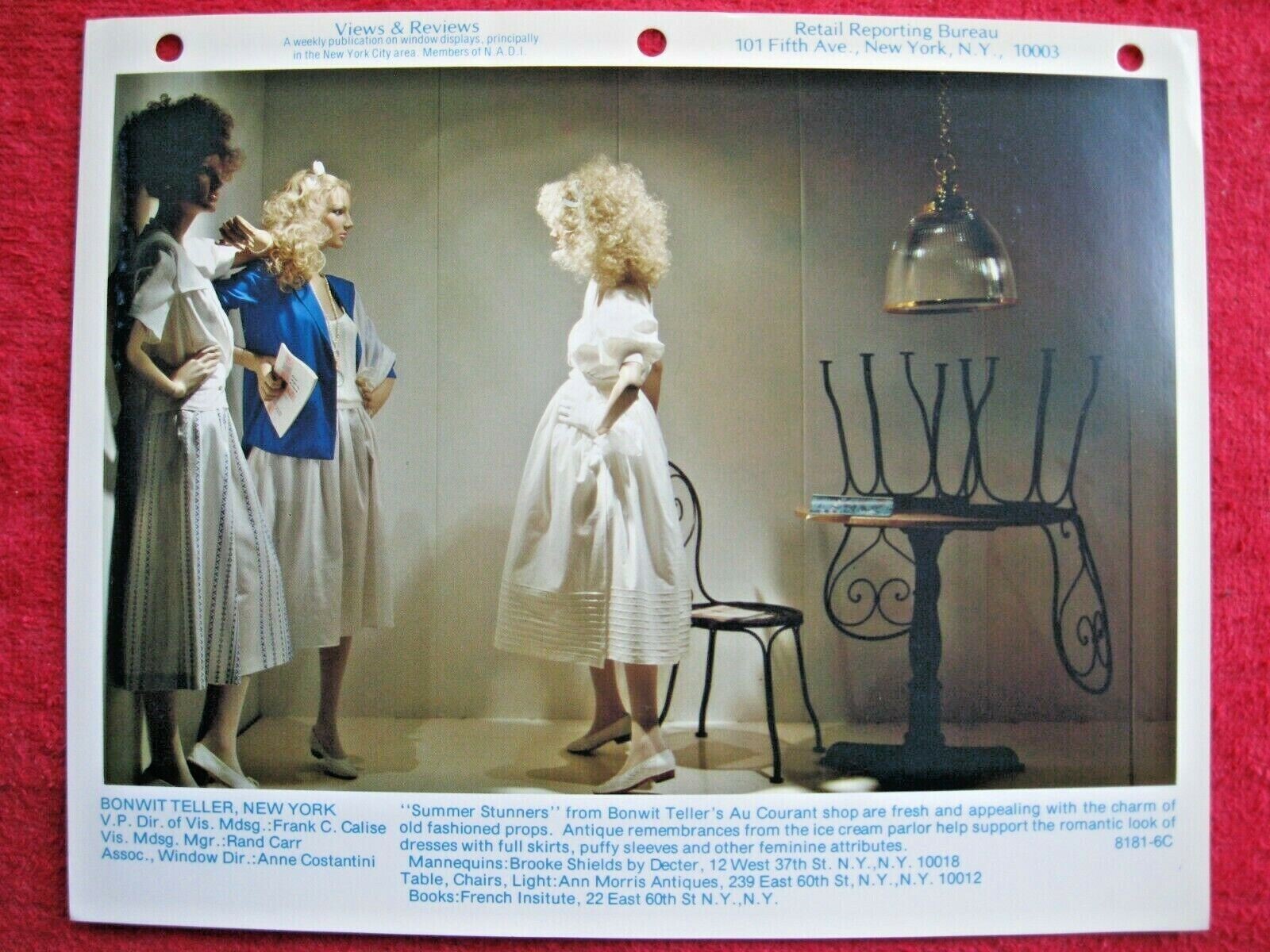 1970's BONWIT TELLER STORE WINDOW DISPLAY SUMMER STUNNERS PHOTOGRAPH ...