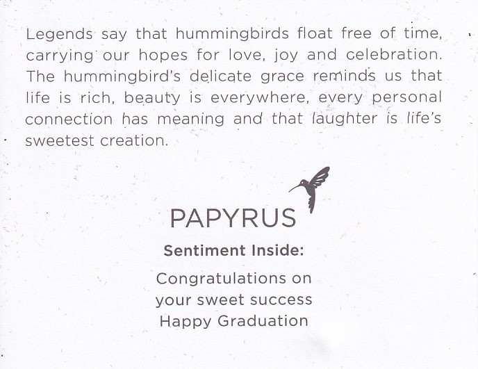Papyrus Hummingbird Logo My New Gift Bags Are Now Available At