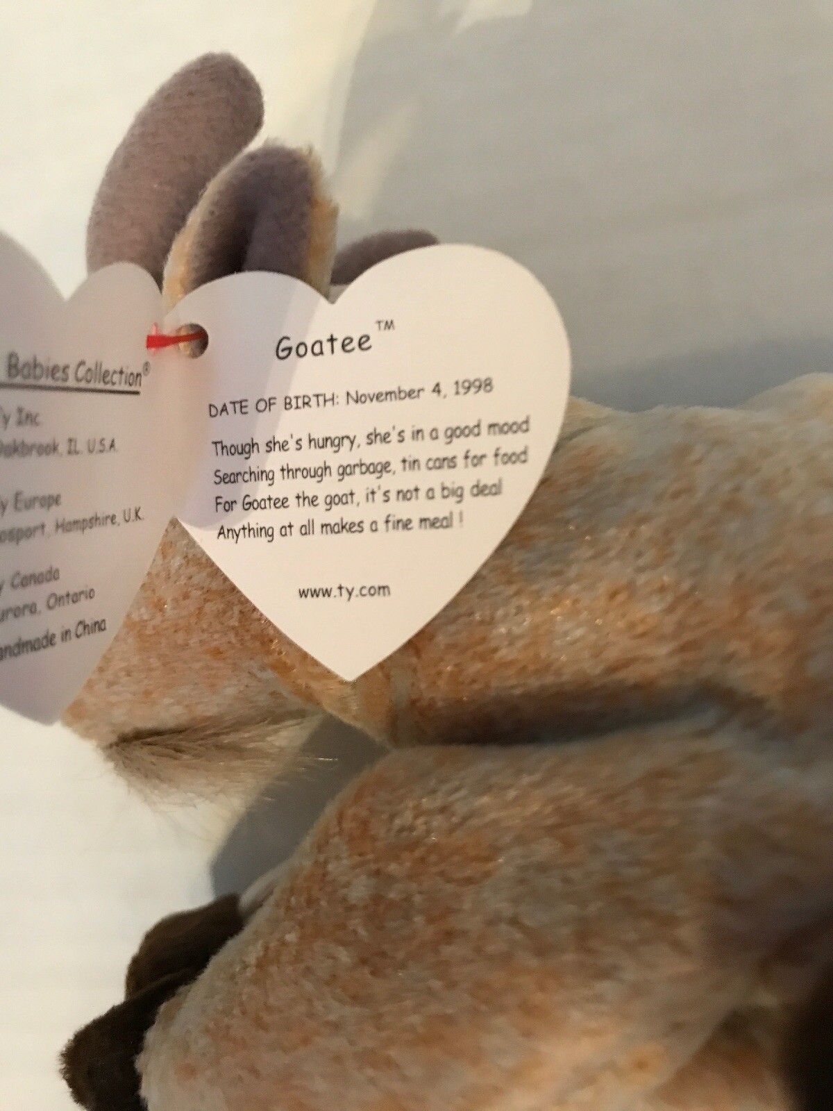 Ty Beanie Baby Goatee Goat 1998 ***Retired***Rare*** | eBay