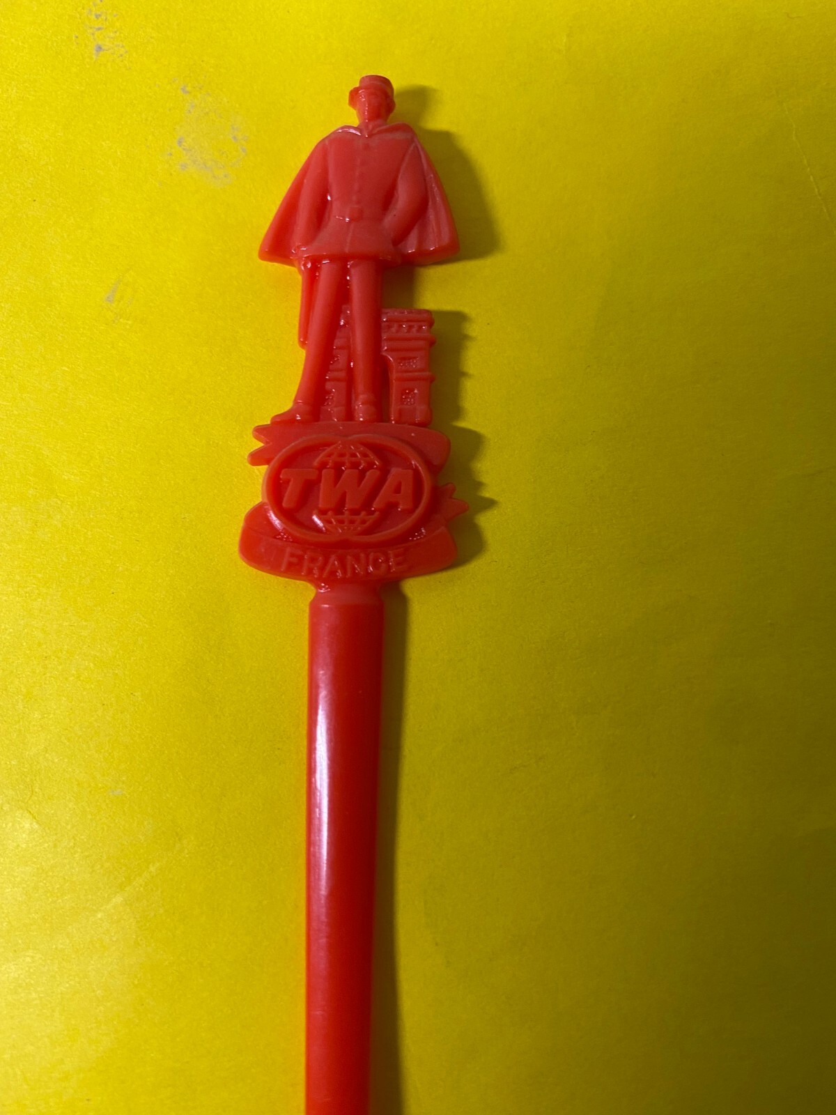 TWA STIR SWIZZLE STICK FRANCE RED | eBay