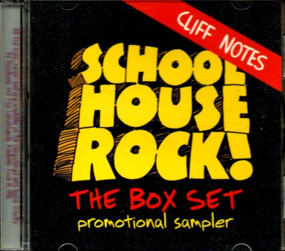 Rare SCHOOLHOUSE ROCKS CLIFF NOTES CD Box Set Promo Sampler CD with ...