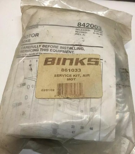 New Binks Air Motor Service Kit 861033 Warranty Fast Shipping | eBay