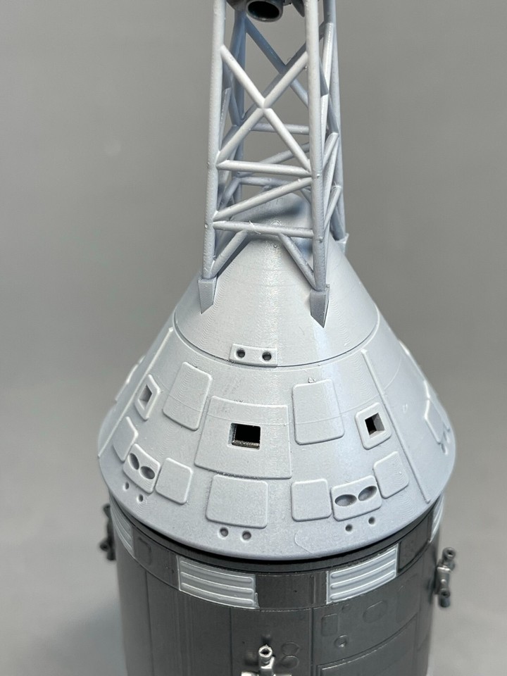 Highly detailed 1/96 scale Saturn V Command Module stack - 3D resin ...