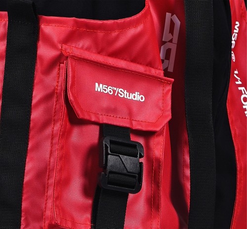 Men's Red Streetwear Techwear Heavy Cargo Trouser Pants Machine56 SL8 ...