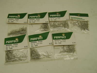 VINTAGE 7 PERFECT MODEL PINS #8 100 PCS IN EACH =700 PCS #228 NEW IN ...