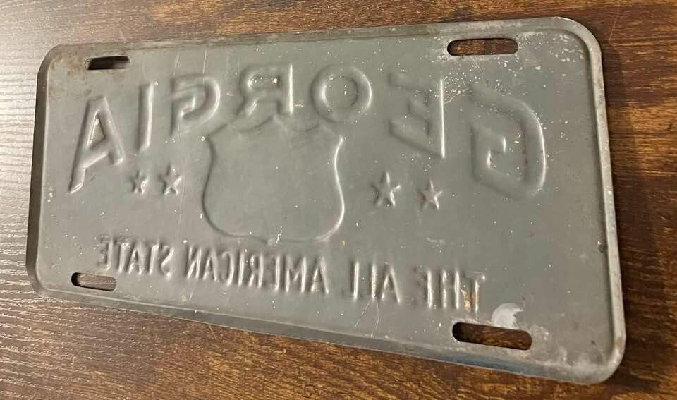 Vintage Georgia The All American State Booster License Plate Rare Item ...