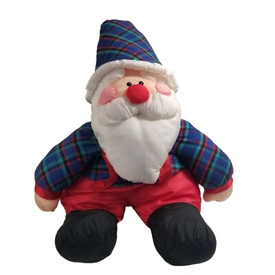 Large Santa Claus Plush Stuffed Animal Toy DanDee Nylon Christmas ...