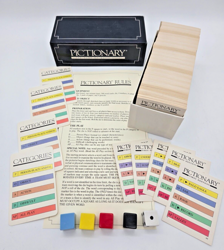 Vintage Pictionary Board Game 1985 First Edition Replacement Pieces Cards & Dice | eBay
