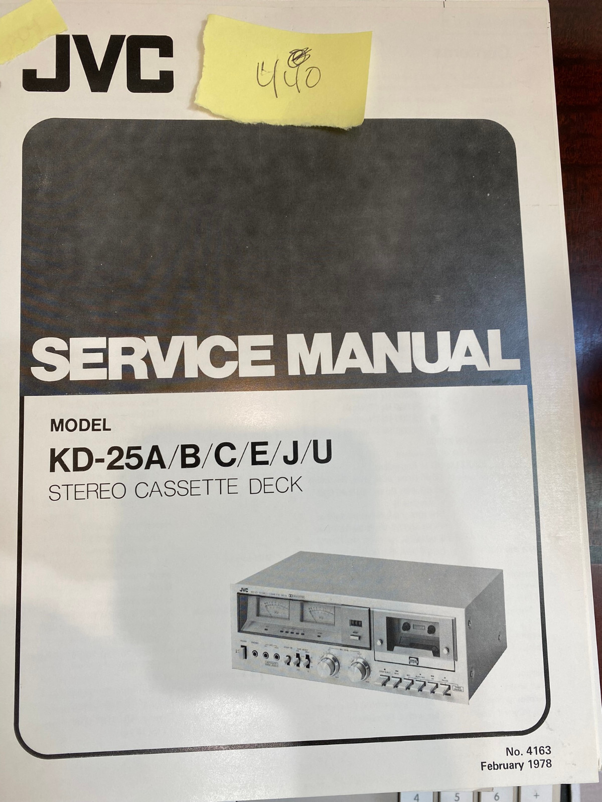 JVC KD-25 KD-25A B/C/E/J/U Repair Service Manual FROM THE USA ...