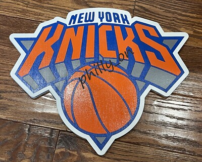 NBA NY Knicks Team Logo Wood Sign 17" Wall Decor Handmade Laser Cut Out ...