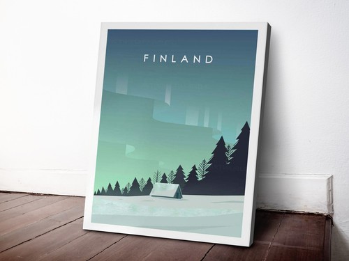 Lapland Finland 40x50cm Stretched Travel Canvas Wall Art Print | eBay ...