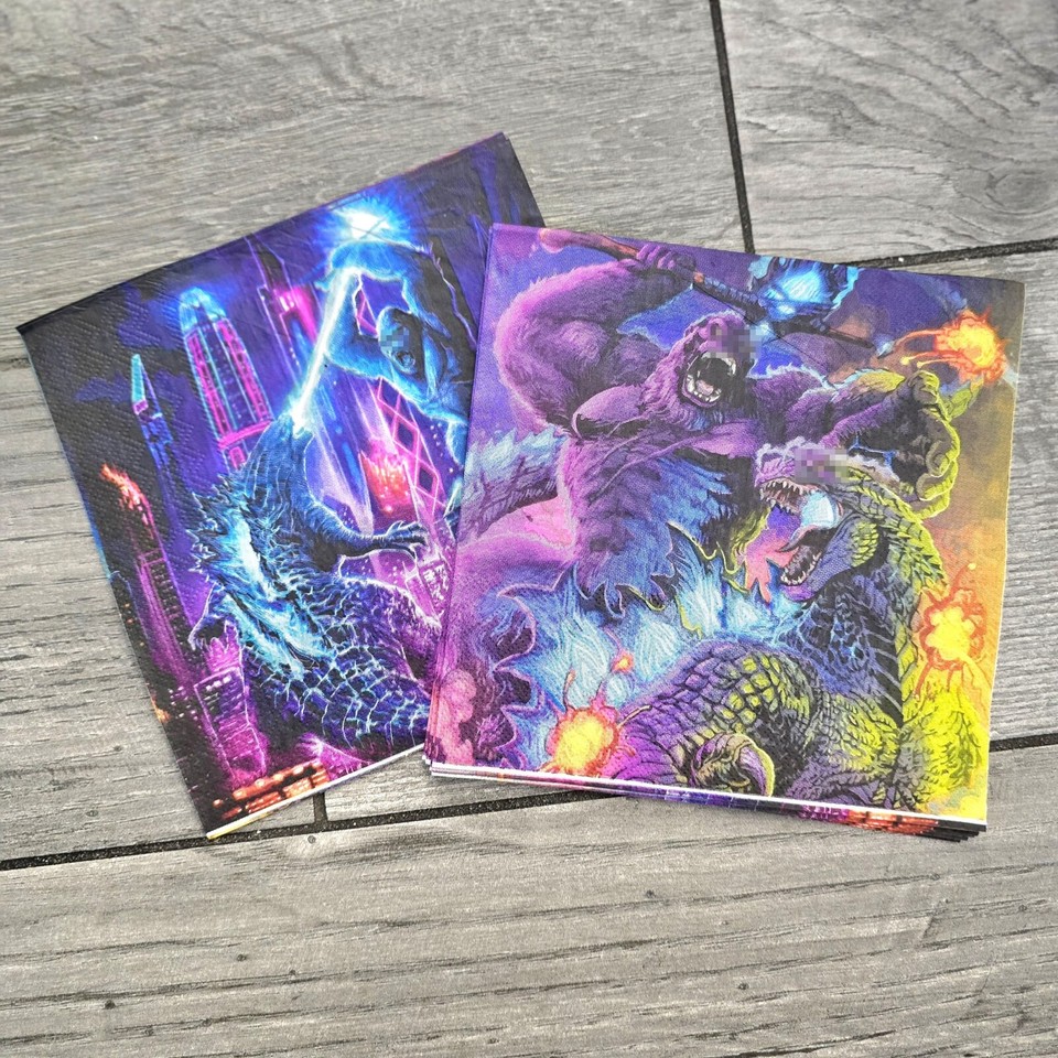 GODZILLA KING KONG plate birthday party supplies favor centerpiece ...