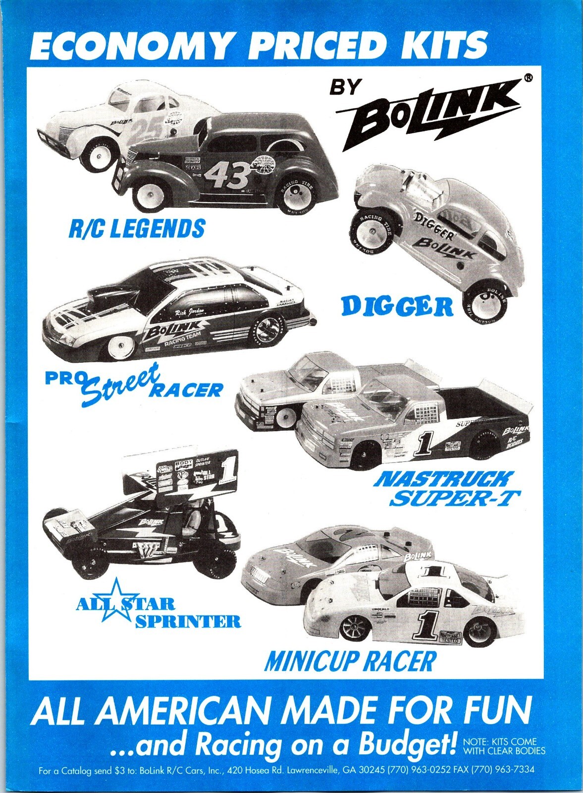 Bolink RC Legends Digger Print Ad Wall Decor Pro Street Racer Minicup ...