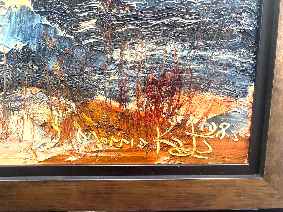 Original Rare Large Artist Morris Katz Oil Painting on Board "Flowers ...