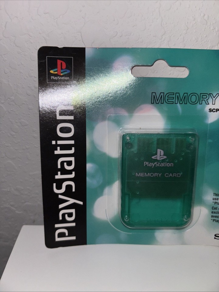 Vintage Sony PS1 Memory Card Emerald Green SCPH-1020 Ug1/ 94063 New ...
