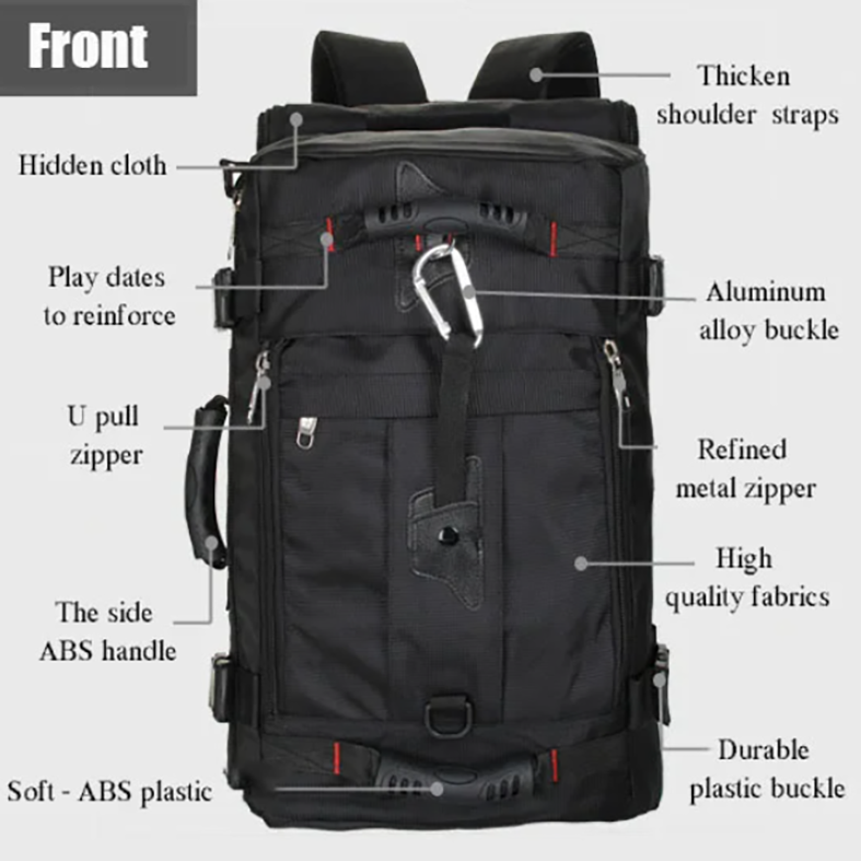 Men Backpack Luggage Duffle Shoulder Bag Portable Outdoor Travel Bag ...