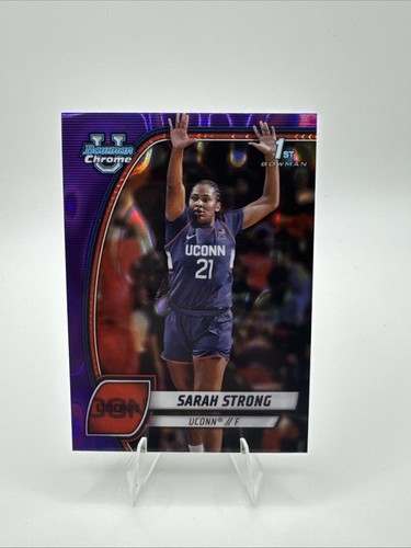 Sarah Strong 1st Rookie Card RC 2024 Bowman U Chrome Purple Lava ...