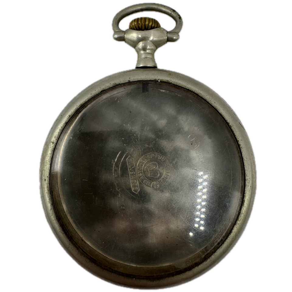 Antique 12s Philadelphia Crown Open Face Pocket Watch Case Silverode ...