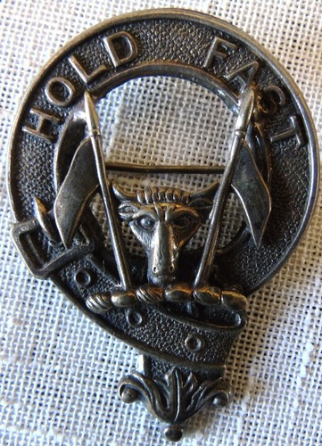 Lovely Antique Scottish Macleod Clan Badge "Hold Fast" Marked Made in ...