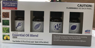Better Homes and Gardens Essential Oils Blend 4 X 15ml Bottles | eBay