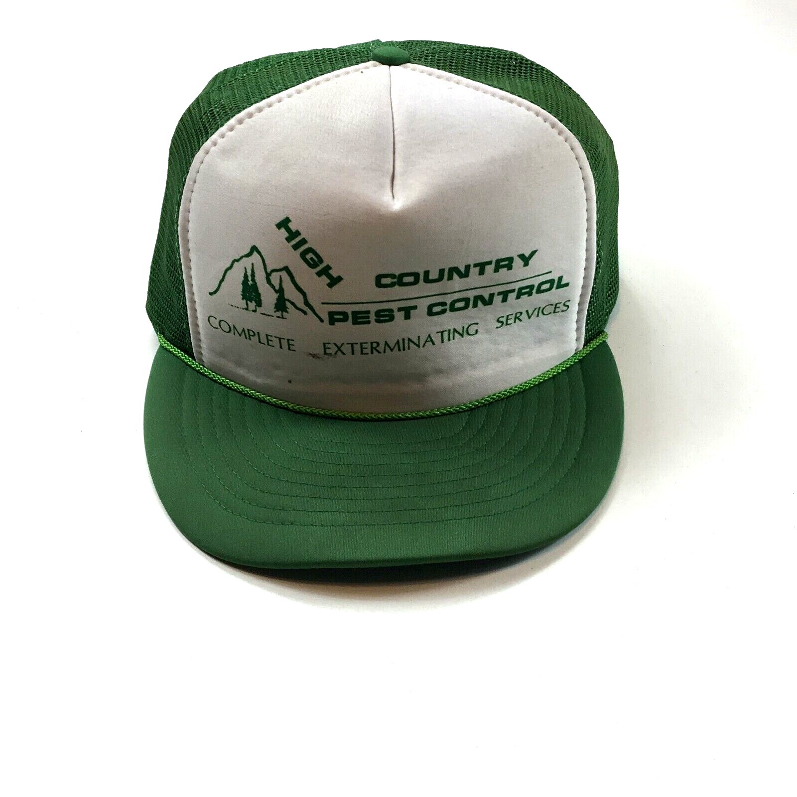 Vintage Nissin Trucker Hat Cap Mens Green High Country Pest Control ...