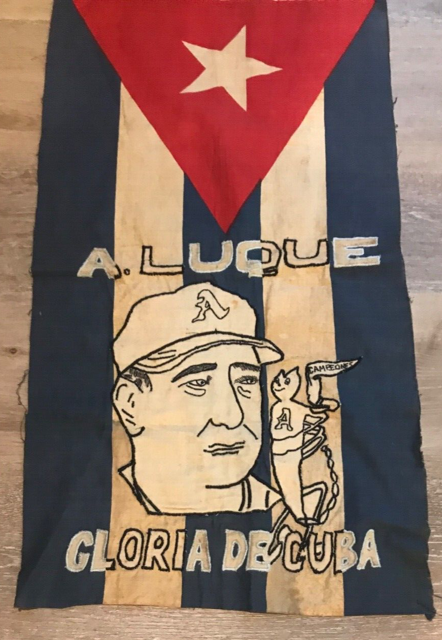 Possibly 1:1 Circa 1940's Adolfo Luque Cuban Picture Flag Approx. 16" x ...