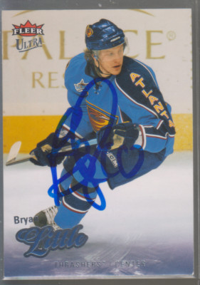 Autographed 08/09 Ultra Bryan Little - Thrashers | eBay