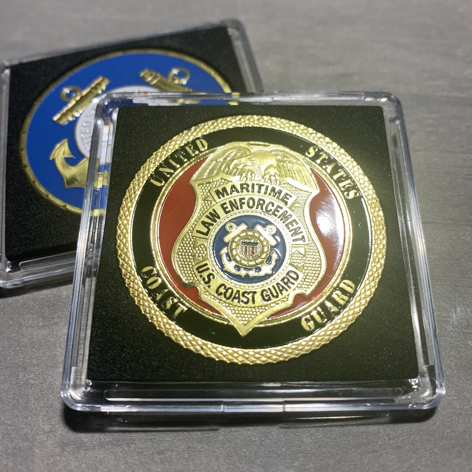 MARITIME LAW ENFORCEMENT Challenge Coin USCG-US Coast Guard Gold New ...