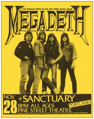 Megadeth * POSTER * Peace Sells But Who's Buying w/Sanctuary Live METAL ...