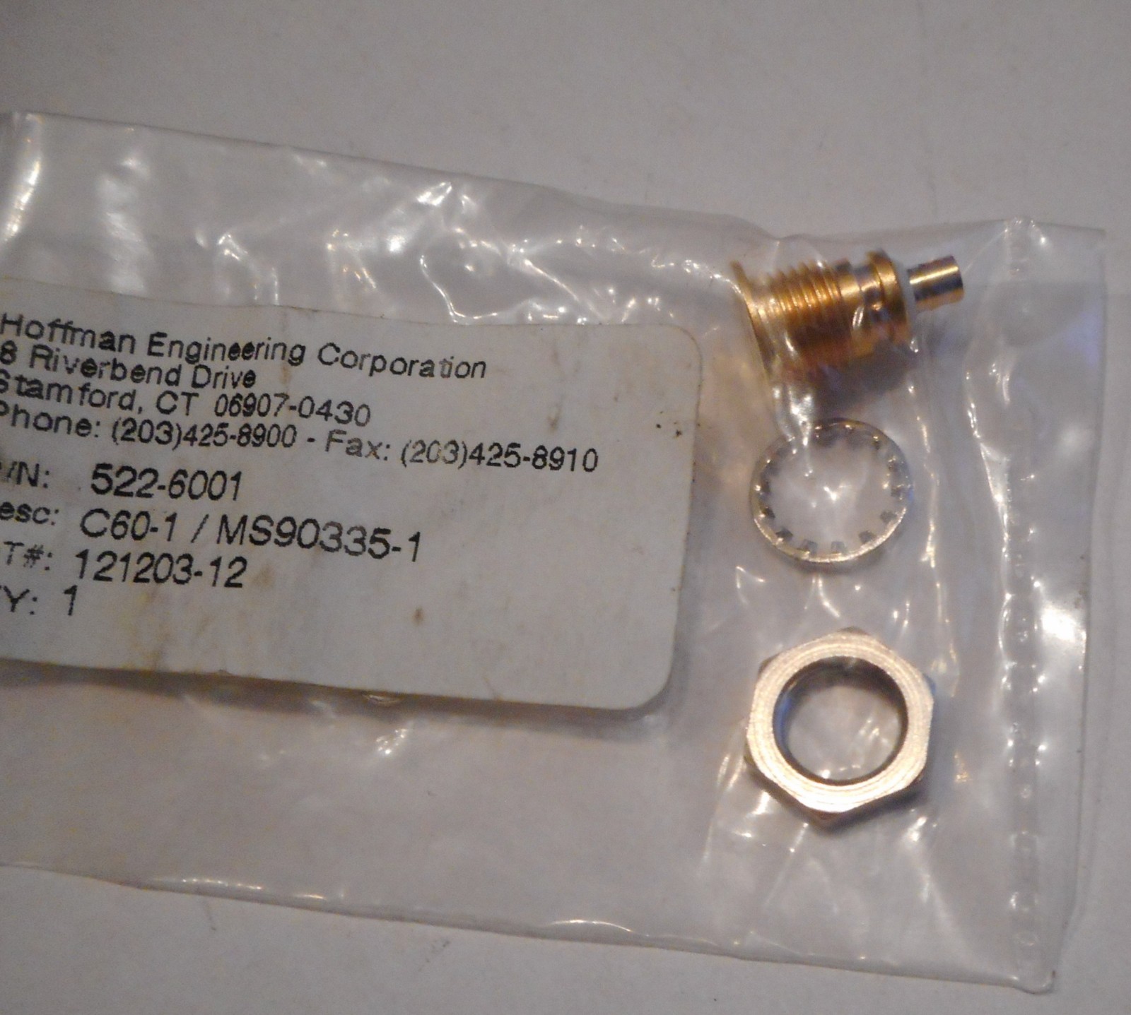 2 HOFFMAN ENGINEERING CORP 522-6001 C060-1/ MS90335-1 MINI PLUG BASE ...