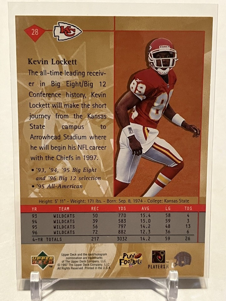 1997 Upper Deck #28 Kevin Lockett Rookie Card | eBay